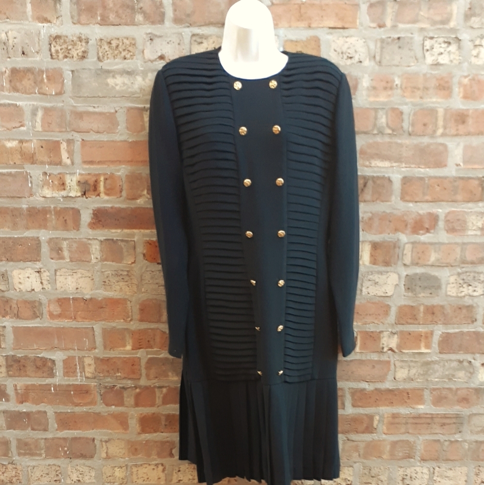 Sharp Vintage Coat Dress Patrick Collection Sz 10 - Gem